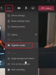 What is Together Mode in Microsoft Teams? | O365cloudexperts