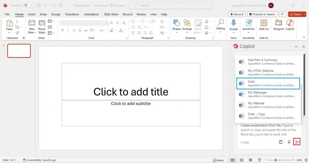 Create PowerPoint Presentations from Word Documents with Copilot for ...